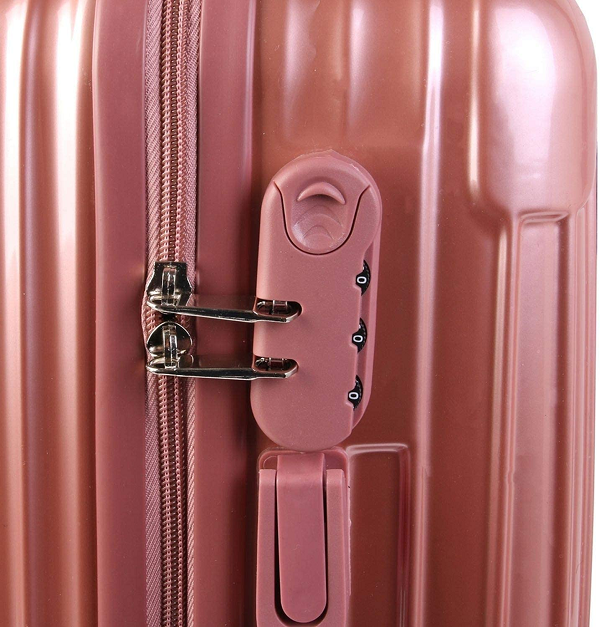 Set de 2 Valises Trolley Rigide "PARIS" Silver Moyenne +Cabine |maroc